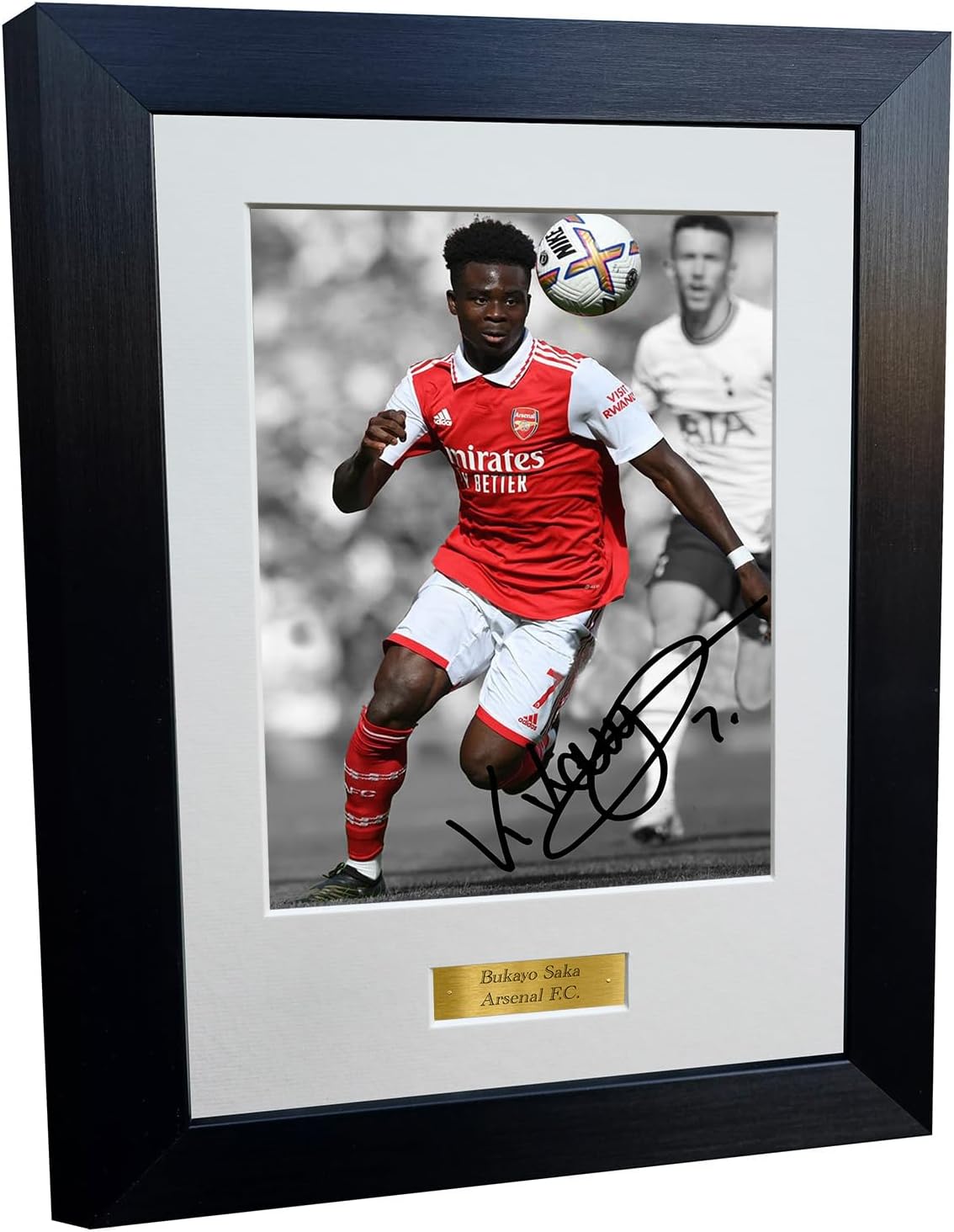 8x6 A4 Signed Bukayo Saka Arsenal Autographed Autograph Signed Signatu ...